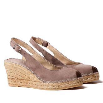 Toni Pons Wildleder-Espadrille f&uuml;r Damen - CALPE - Taupe, 38 EU
