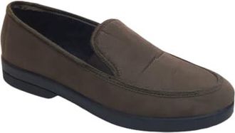 Generico Davema Chaussons &agrave; chaussures pour homme pour la maison avec &eacute;lastiques Produit fabriqu&eacute; en Italie, 3065 Moro, 43 EU