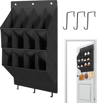 Generic Schuh-Organizer f&uuml;r die T&uuml;r - Spielzeugtasche mit 12 Taschen - Schuhhalter hinter der T&uuml;r | F&uuml;r Schlafzimmer Haus Schlafsaal Garage Spielzeug Studente