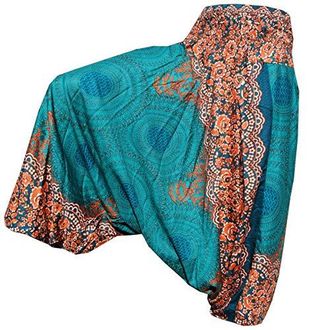 Panasiam Aladin Pants, Mandala 3, Turquiose XL