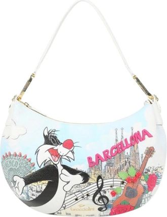 Braccialini Femme, Sacs, Multicolore, Taille: ONE Size Cartoline Hobo Bag