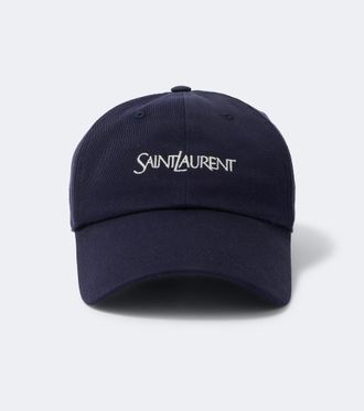 Saint Laurent Casquette en coton &agrave; logo