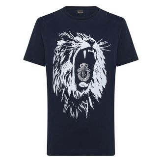 Billionaire Boys Club Homme, Tops, Bleu, Taille: XS T-shirt Col Rond Lion