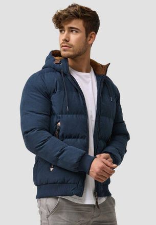 Indicode Winterjacke Herren Adeline Jacke Winter Herrenjacke mit Teddyfutter, gef&uuml;tterte Kapuze