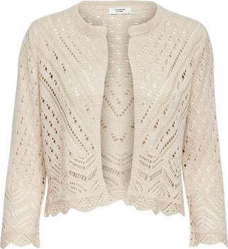 Jacqueline de Yong Jacqueline de Yong, Femme, Pulls, Blanc, Taille: 36 FR Jdysun Cropped Cardigan