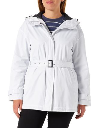 Geox W DELRAY Damen Jacke, BRILLANT WHITE, Size 54 (D48 / GB 20 / USA 18),Brillant White,60