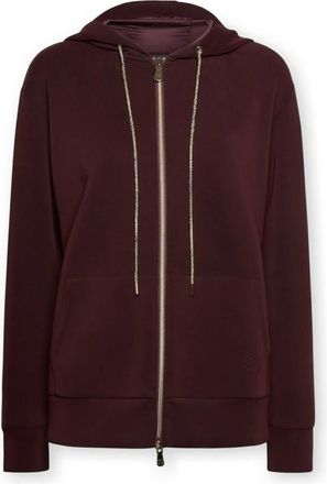 Elena Miro Femme, Sweatshirts et sweats &agrave; capuche, Rouge, Taille: 38 FR SweaT-shirt &agrave; capuche en m&eacute;lange modal