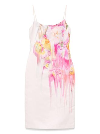 Blumarine robe mi-longue à fleurs - Rose