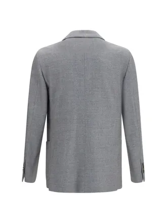 Lardini Mens Double-Breasted Wool-Blend Jacket 920