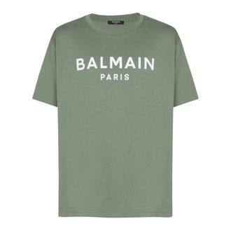 Balmain T-Shirt mit Paris-Print - - Tops - Herren - Gr&uuml;n - S