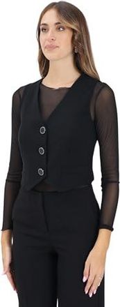 A|X Armani Exchange Gilet Noir Femme 40, Noir, 46