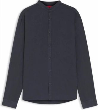 HUGO BOSS Homme, Chemises, Bleu, Taille: L Elvory Linen Shirt