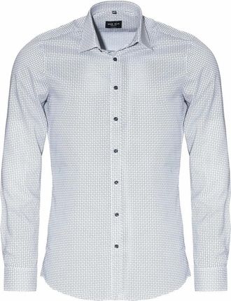 Marvelis Langarmhemd mit kleinem geometrischem Kreisdruck - - Shirts - Herren - Wei&szlig; - S