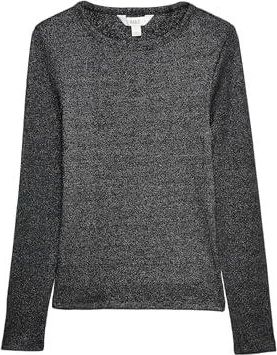 Marks and Spencer Top en Coton c&ocirc;tel&eacute; Effet &eacute;tincelant Noir Femmes UK 12 (EU 40)