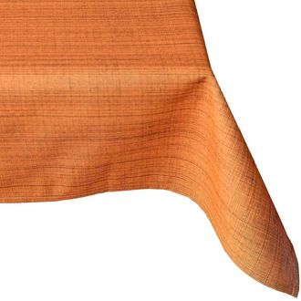 Matches 21 Outdoor Tischdecke recht-eckig 130x160 cm in orange meliert - Modernes Tisch-Tuch als wetterfeste Garten-Tischdecke - Abwaschbare Außenbereich Abdecku