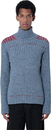 Dries Van Noten Pull &agrave; col roul&eacute; c&ocirc;tel&eacute; - Homme - Pulls - Gris - Taille: XL