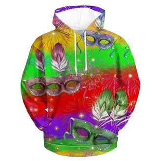 Generic Costume de carnaval - Sweat &agrave; capuche pour homme - Avec cordon de serrage - Sweat-shirt tendance - V&ecirc;tement de f&ecirc;te - Confortable - T-shirt dext&eacute;rieur
