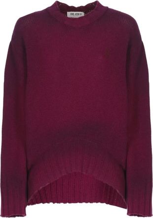 The Attico Pull &agrave; col rond asym&eacute;trique - Femme - Pulls - Violet - Taille: 34 FR