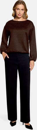 Betty Barclay Kurzarmshirt BETTY BARCLAY Damen kurzarm, Damen, Gr. 36, braun (light maroon), Obermaterial: 95% Polyester, 5% Elasthan, loose fit normal, U-Boot-Auss