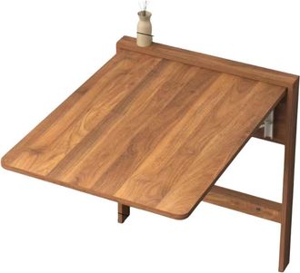 Generic An Der Wand Montierter, Klappbarer Computertisch, Ultraschmaler Massivholz-Esstisch, Schwebende, Herunterklappbare Werkbank, 50 Kg Tragf&auml;higkeit for S