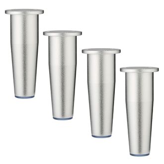 Generic Runde Aluminium-Schrankf&uuml;&szlig;e (8/10 cm) M&ouml;belf&uuml;&szlig;e Inkl Schrauben - Einfache Montage Kommodenf&uuml;&szlig;e Tischbeine F&uuml;r Bett Sofa, Schreibtisch, Schuhschrank(Si