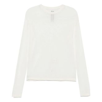 Rick Owens Lang&auml;rmliger Rundhals-Pullover - - Knitwear - Damen - Beige - S