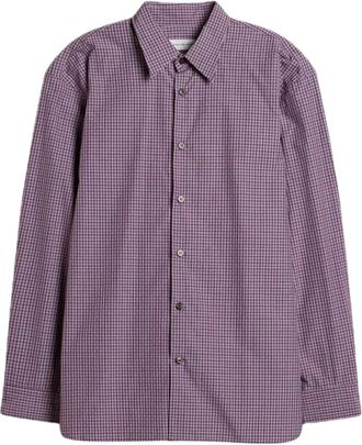 Dries Van Noten Croom Hemdkariert Baumwolle - - Shirts - Herren - Lila - L