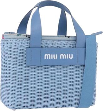 Miu Miu Sac bandouli&egrave;re mini Pre-owned - Femme - Pre-owned - Bleu - Taille: ONE Size