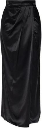 Max Mara Silk Camera Skirt - Femme - Jupes - Noir - Taille: 38 FR