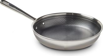 T-fal T-Fal HybridMesh dreilagige Edelstahl-Bratpfanne, 20,3 cm, induktionsgeeignet, ofenfest, Metall-Utensilienfest, Platin-Antihaftbeschichtung, ideal zum