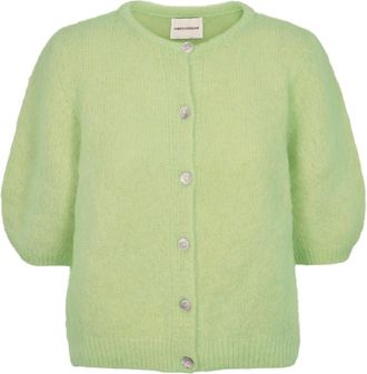 Americandreams Americandreams, Femme, Pulls, Vert, Taille: 38 FR Susan Short Sleeve Cardigan