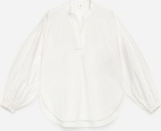 Arket Bluse Mit Voluminösen Ärmeln -Weiß
