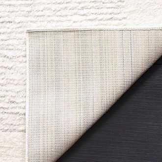 Safavieh Geometrisch Teppich f&uuml;r Wohnzimmer, Esszimmer, Schlafzimmer - Melody Collection, Kurzer Flor, Elfenbein und Grau, 122 X 122 cm