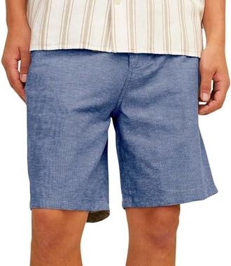 Jack & Jones Jpstace Jjsummer Linen Blend Short Sn, Denim/d&eacute;tail : m&eacute;lang&eacute;, XS