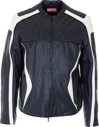 Diesel veste zipp&eacute;e L-Adam &agrave; logo emboss&eacute; - Noir