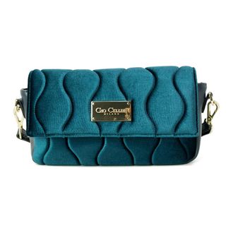 Gio Cellini Femme, Sacs, Bleu, Taille: ONE Size Sac en Velours Collection Automne/Hiver