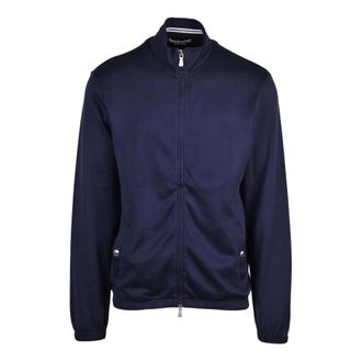 Eleventy Zip Sweatshirt - - Sweatshirts & Hoodies - Herren - Blau - S