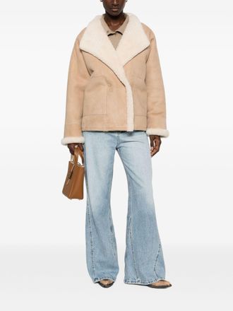 Closed Shearling-Lined Jacket - Beige