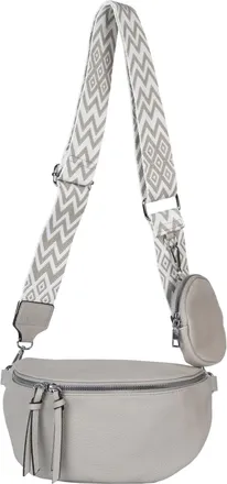 styleBREAKER Umh&auml;ngetasche 2-Teiliges Set Halbmond Crossbody Bag