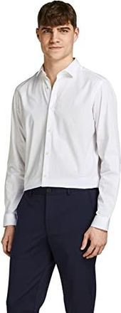 Jack & Jones Jprblacardiff Shirt L/S Noos Haut à Manches Longues, Blanc, L Homme