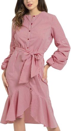 Apart Fashion Damen Striped Dress Kleid, Rot (Rot-Creme Rot-Creme), 38