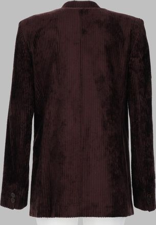 Alysi Corduroy Single-Breasted Jacket - Burgundy