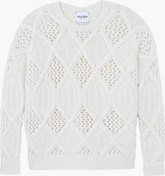 Kujten Pull cachemire femme col rond, 8 fils - Pull Romelie Kuro