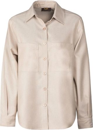 Moorer Zama Hemd mit aufgesetzten Taschen - Nude