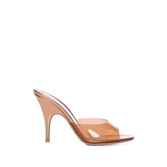 Gianvito Rossi Glas- und Metall-Sandalen mit mittelhohem Absatz - - Shoes - Damen - Rosa - 40 EU