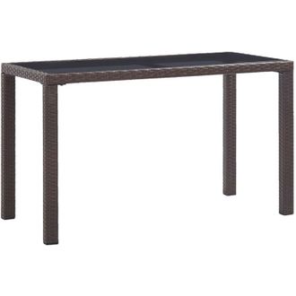 vidaXL Tableau de jardin 123x60x74 cm &agrave; Polyrattan disponible en diff&eacute;rentes couleurs couleur : marron