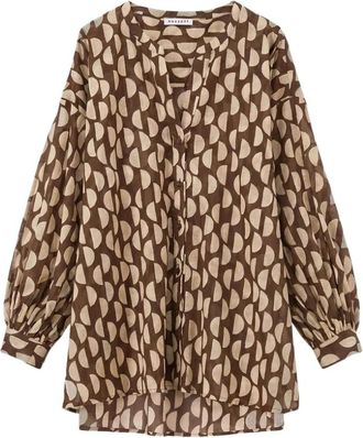 Rosso35 Rosso35, Femme, Blouses et Chemises, Multicolore, Taille: 34 FR Camicia in voile di cotone stampato