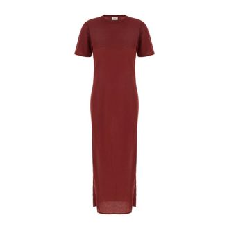Saint Laurent Strickkleid aus Wolle - - Dresses - Damen - Rot - S