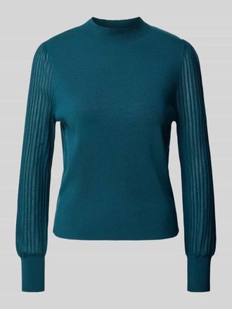 Zero Regular Fit Strickpullover mit Stehkragen