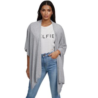 Glamexx24 Damen Poncho Schal Cashmere Feeling Strick Cape Frauen Poncho Cardigan XXL Umh&auml;ngetuch f&uuml;r Fr&uuml;hling und Herbst Made in Italy